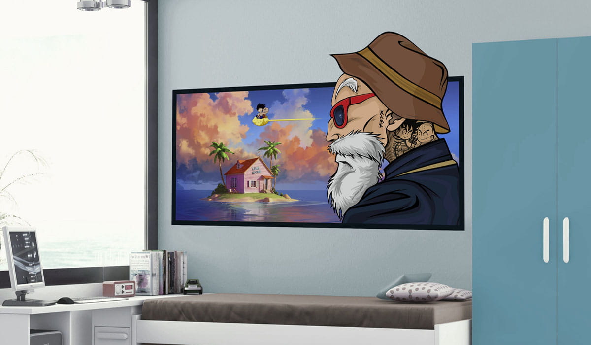 Maestro Muten Roshi – Kame House – Dragon Ball – adhesivosNatos