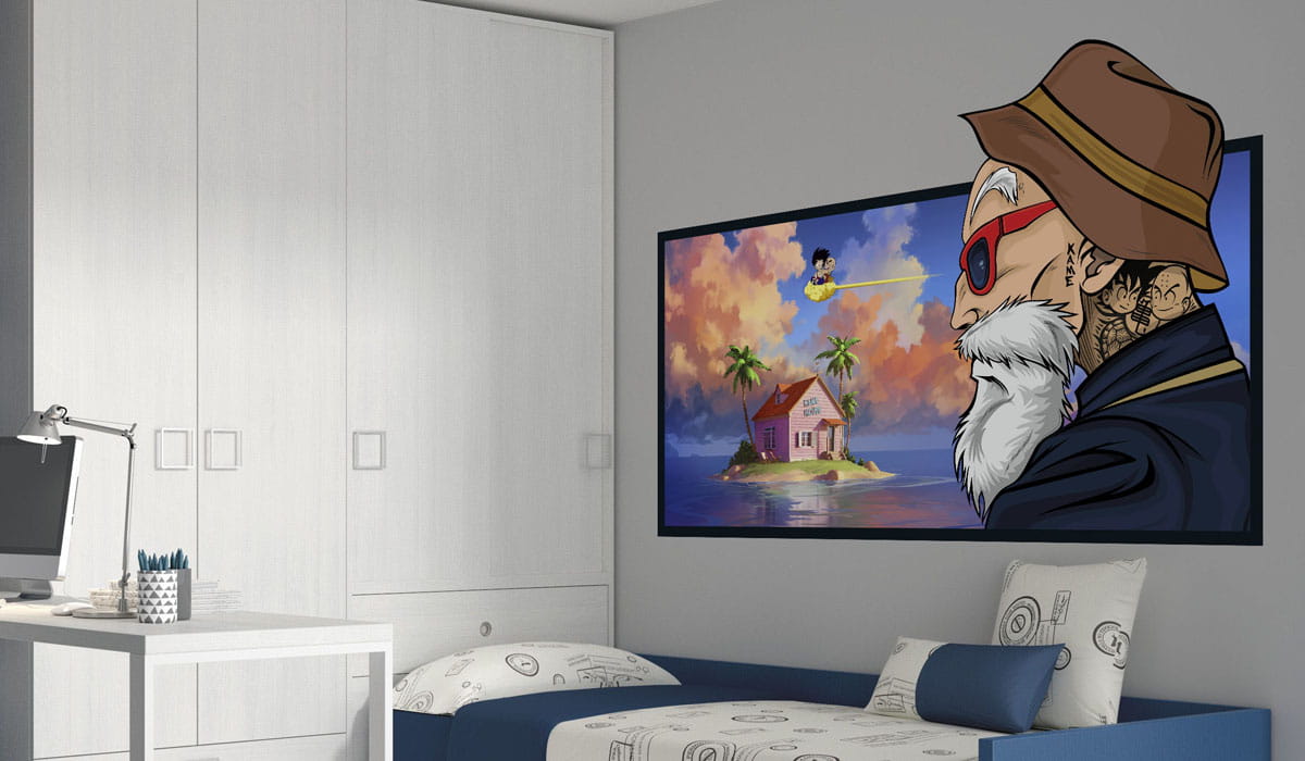 Maestro Muten Roshi – Kame House – Dragon Ball – adhesivosNatos